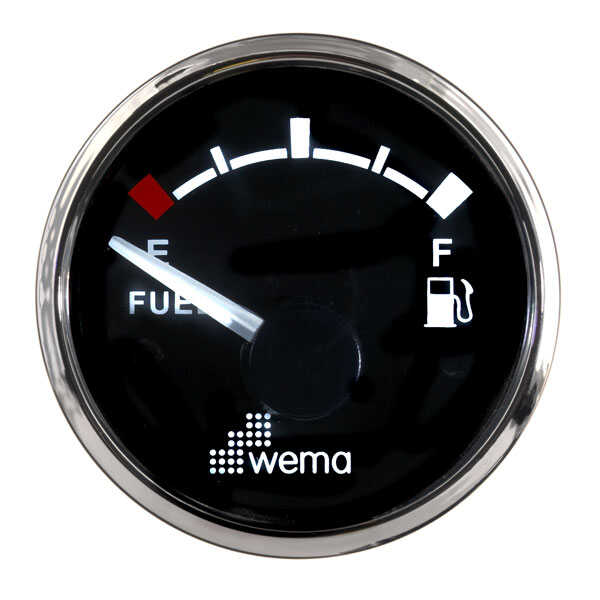Wema Silver Gauge Series | Voltometer LED | schwarz | 3934