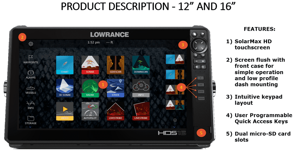 Lowrance HDS-12 LIVE | mit Active Imaging 3-1 Transducer | 22602
